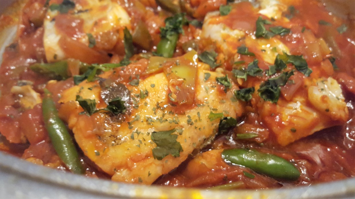 Spicy Smoked Cod in Rich Tomato & Mixed Grilled Pepper Sauce – Brinda ...