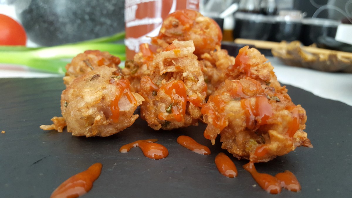 “Boulettes Arouille Violette” – Violet Taro Fritters – Brinda Bungaroo