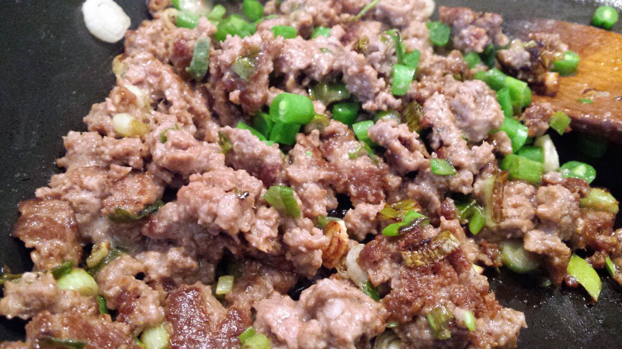 “Mine Bouille” – Boiled Noddles with Mince meat – Brinda Bungaroo